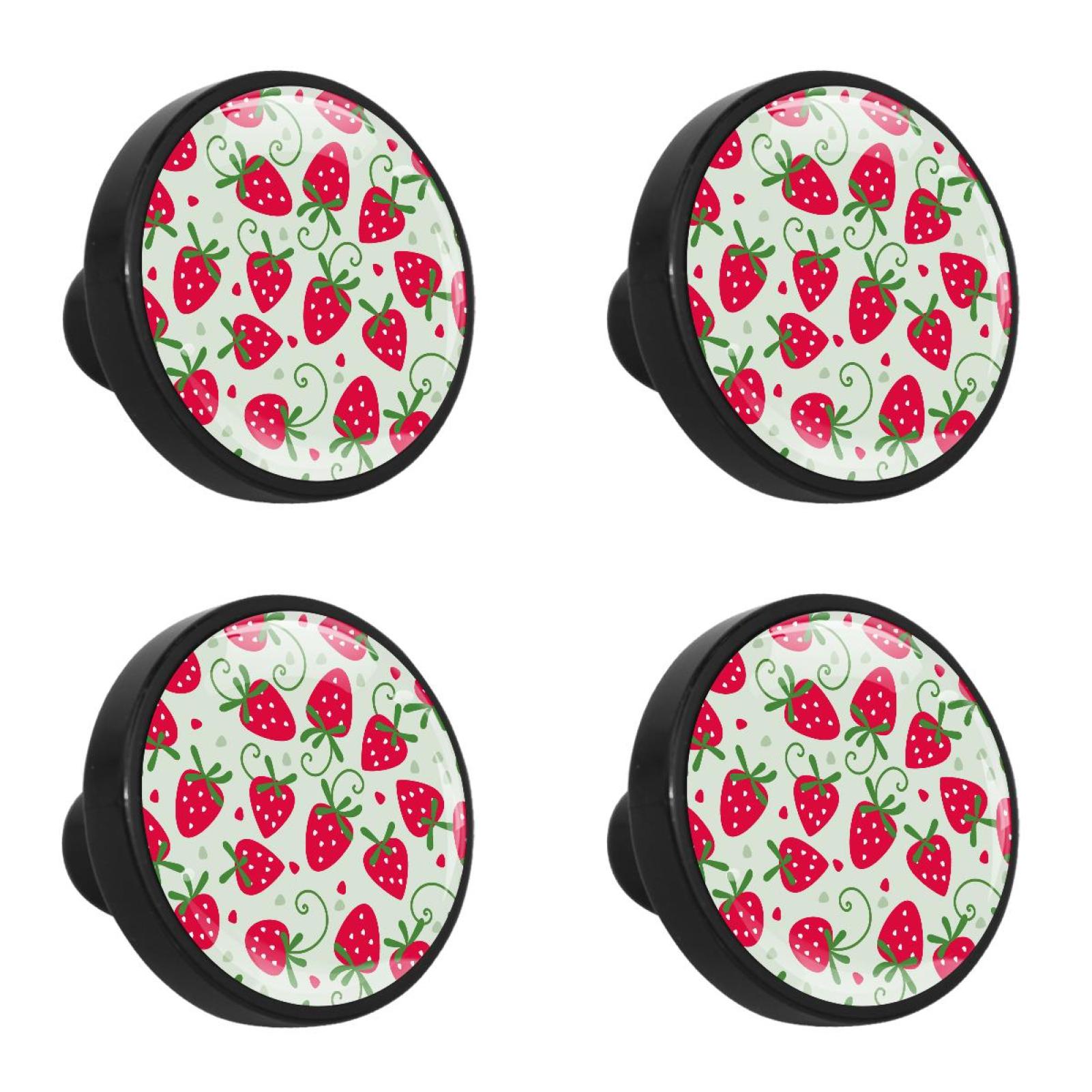 4 Pcs Strawberry Knobs for Kitchen Cabinet Cupboard Dresser Bookcase ...