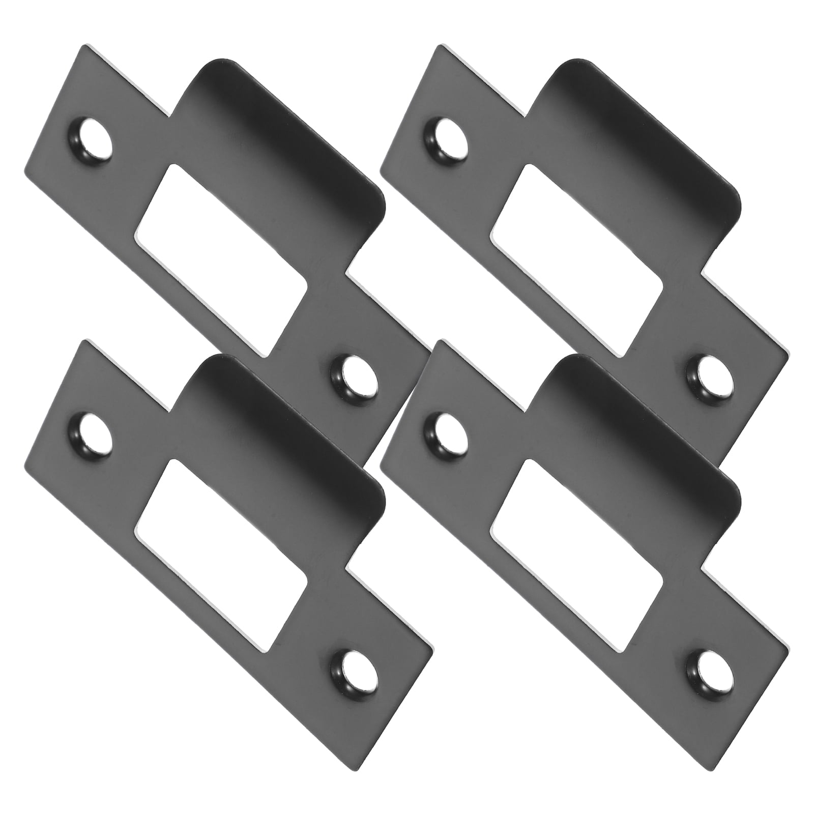 4 Pcs Strike Plate Stainless Steel Plates Door Black Stopper - Walmart.com