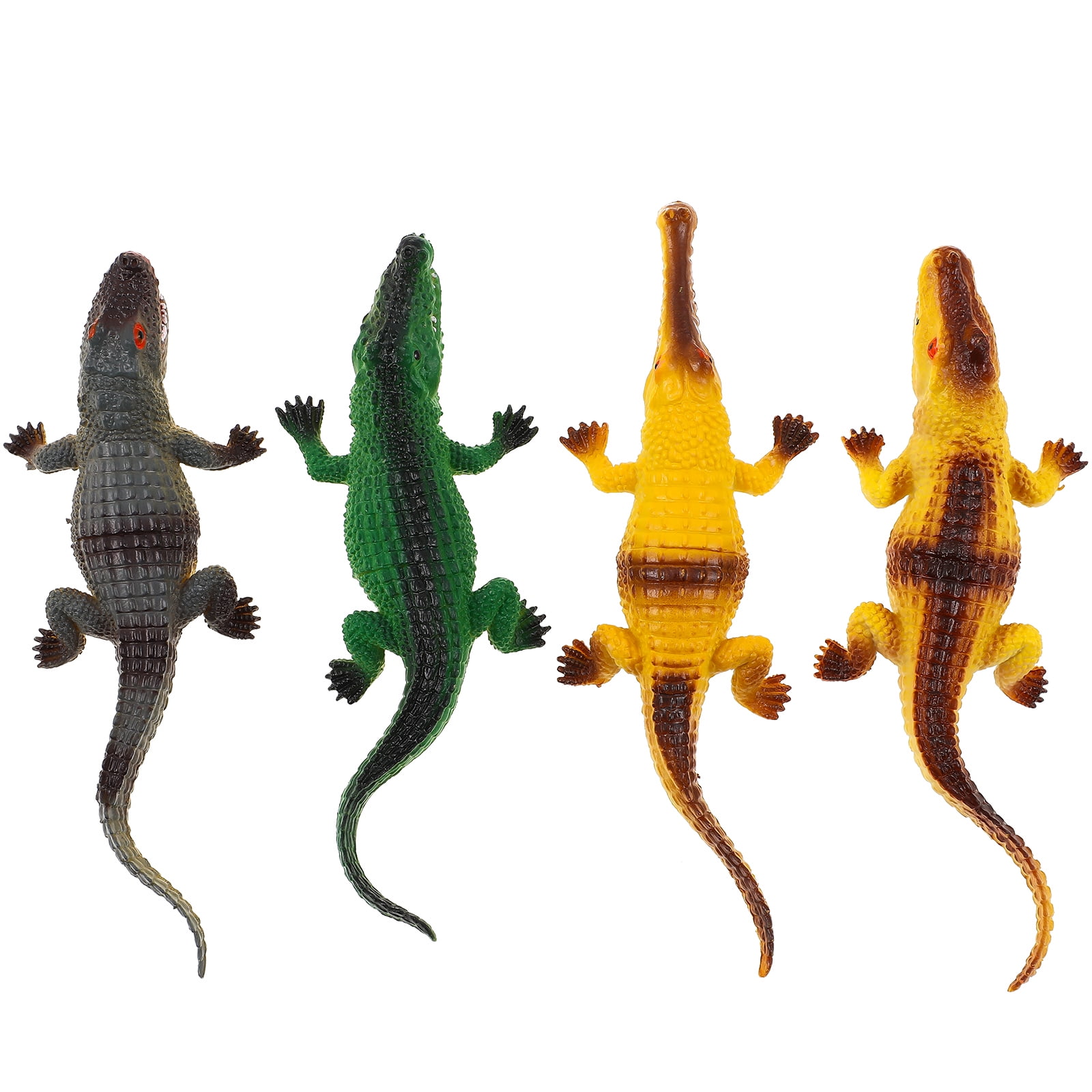 4 Pcs Stuffed Animals for Kids Simulated Crocodile Toy Realistic Models ...
