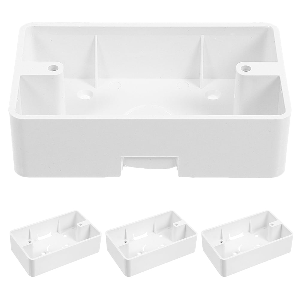 4 Pcs Surface Mount Outlet Boxes 2-Gang Outlet Junction Box Electrical ...