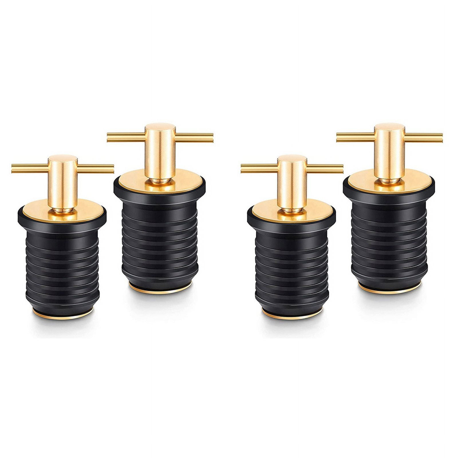 4 Pcs T-Handle Drain Plug Twist-Turn Marine Boat Drain Plugs Rubber ...
