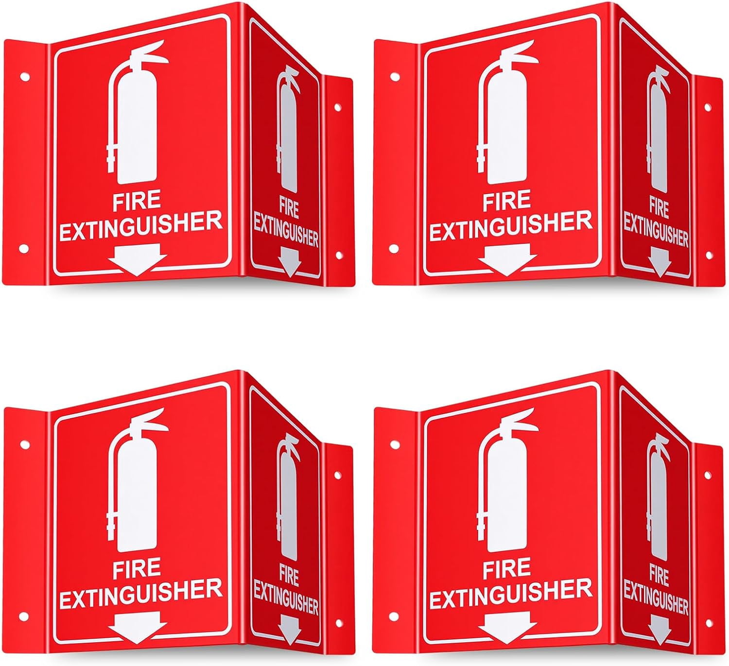 4 Pcs T&R Fire Extinguisher Sign, Fire Extinguisher with Down Arrow 8 x ...