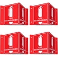 4 Pcs T&R Fire Extinguisher Sign, Fire Extinguisher with Down Arrow 8 x ...