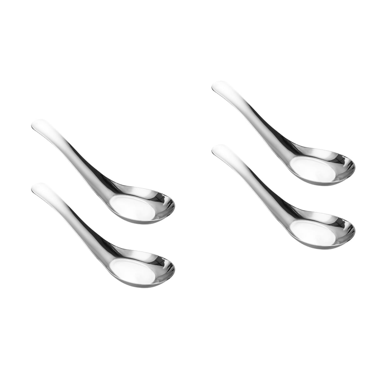 4 Pcs Tablespoon Noodles Tableware Fried Rice Spoons Oriental Soup Miso ...