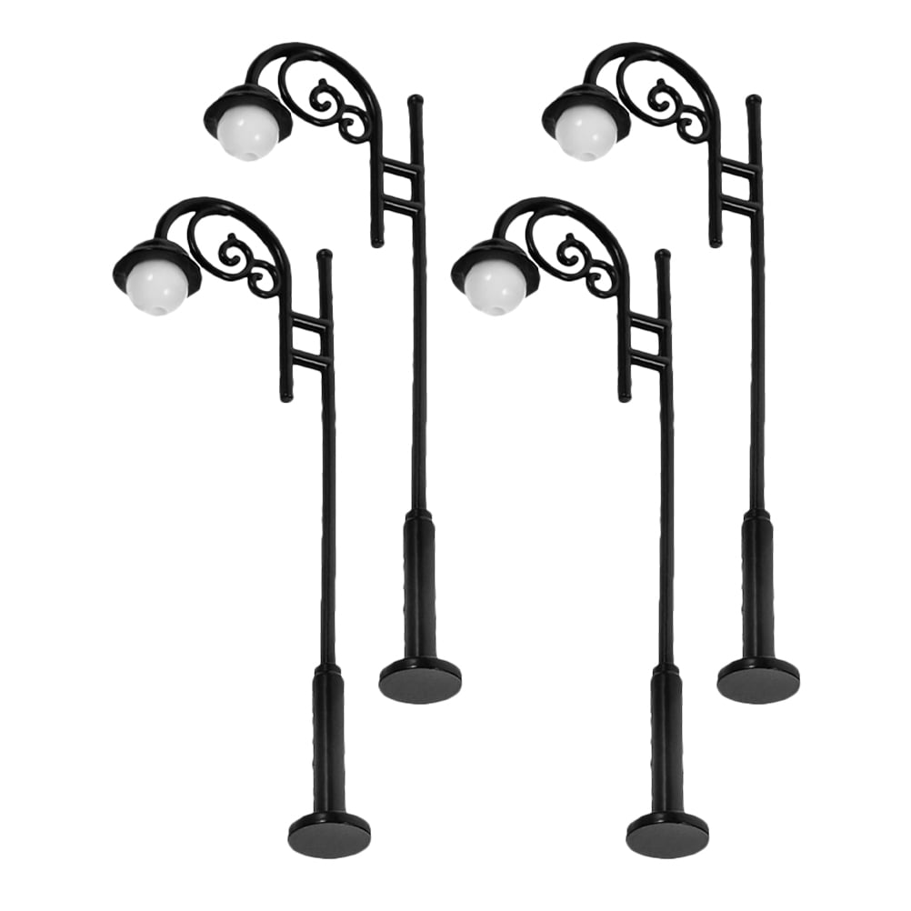 4 Pcs Tabletop Decor Mini Street Light Vintage Doll House Lamp Model ...