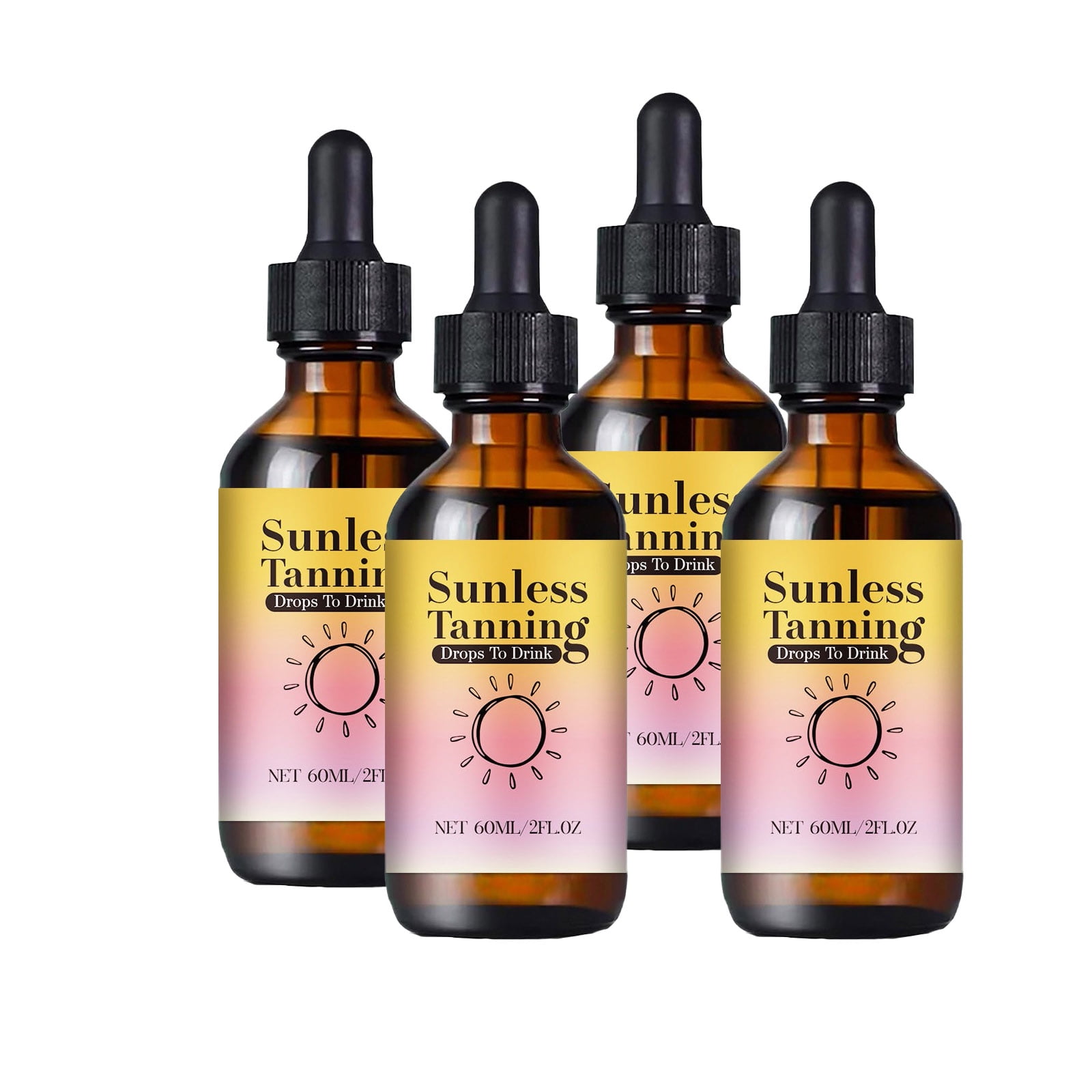 4 Pcs Tanning Drops Glow Tan Drops | Clear Face Self-Tanning Serum ...