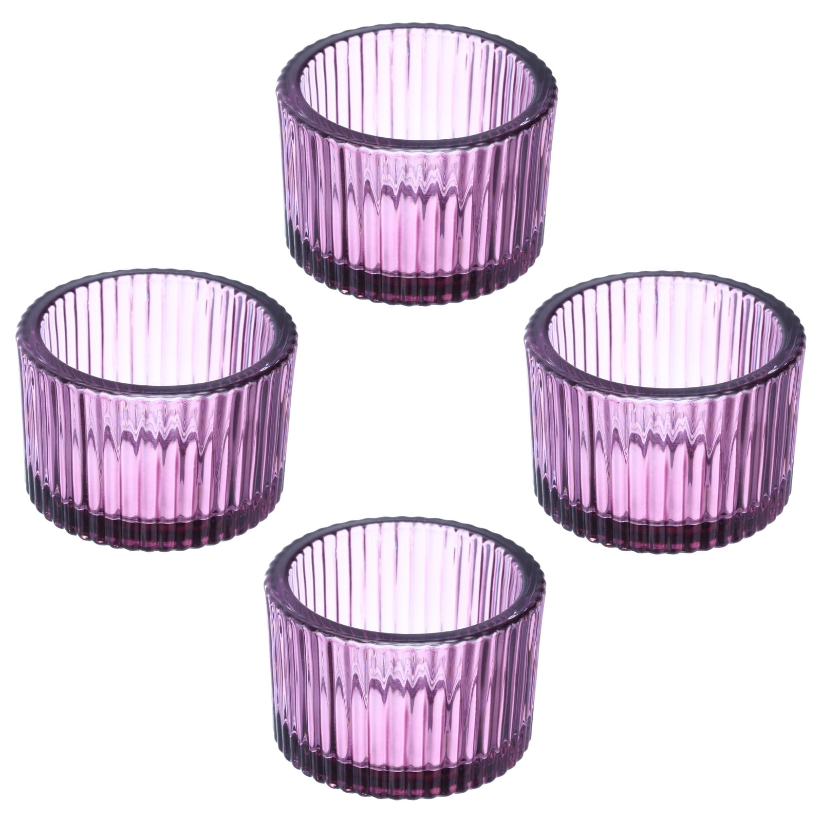 Uxcell 4 Pcs Tea Lights Candle Holder Glass Candle Holders for Table ...