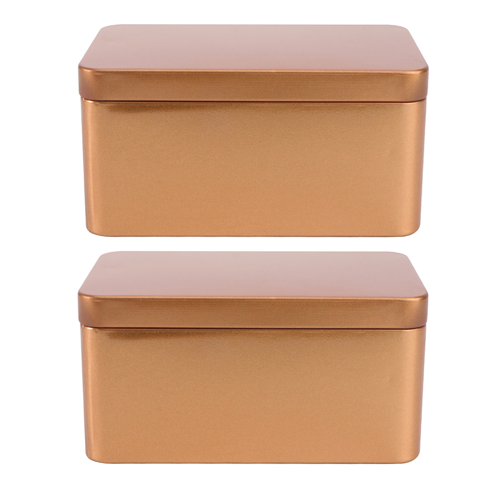 4 Pcs Tea Storage Box Candles Tinplate Candies Container Organizer Tee ...