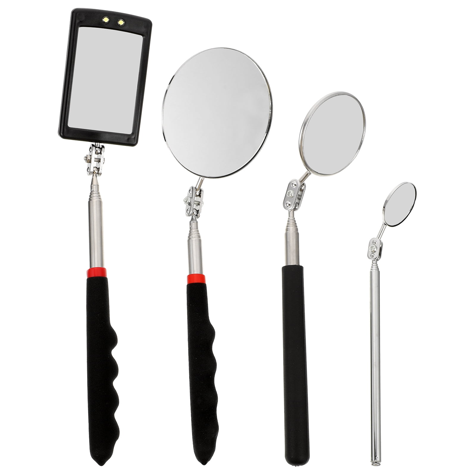 4 Pcs Telescopic Inspection Mirror Mirrors under Car Hand Held ...