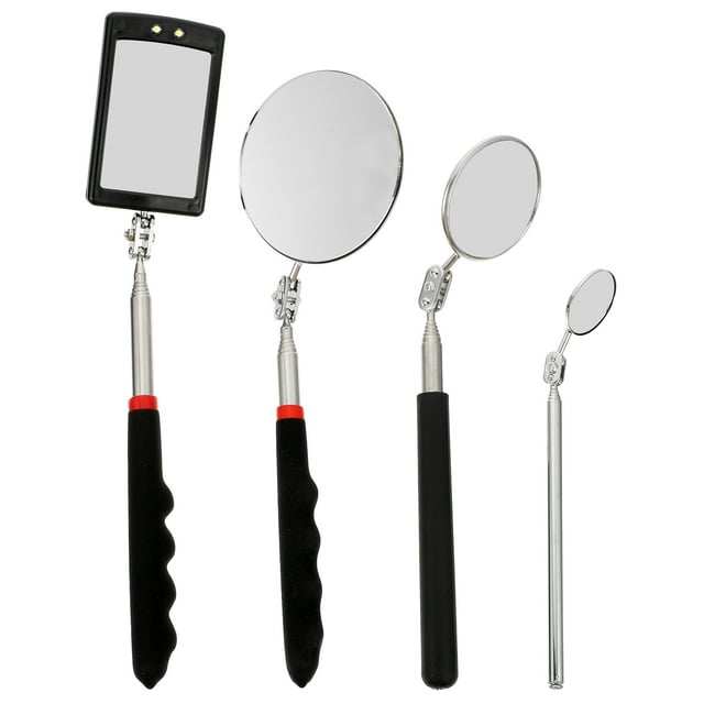4 Pcs Telescopic Inspection Mirror Mirrors under Car Hand Held ...