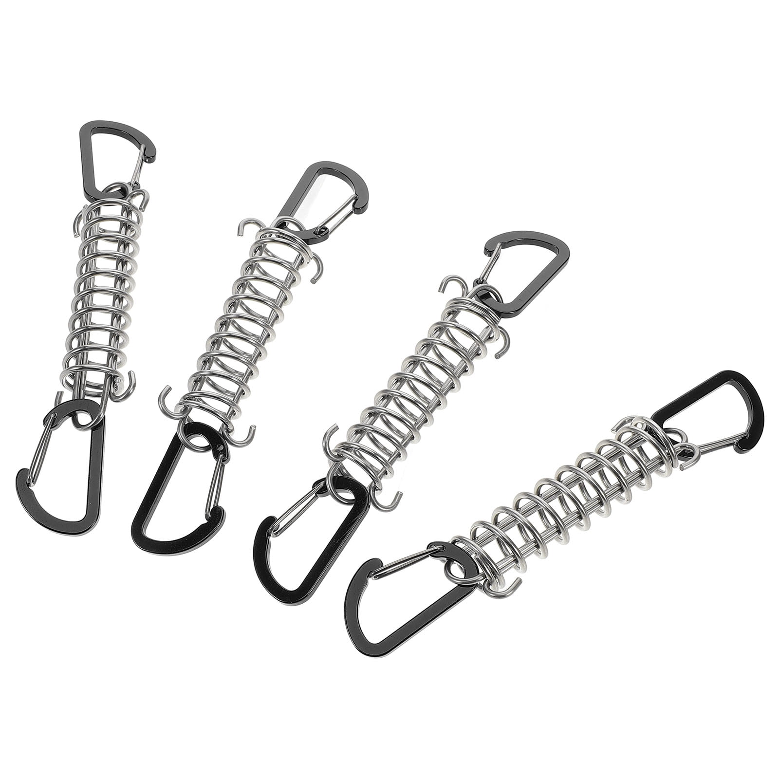 4 Pcs Tent Spring Buckle Rope Tightener Tarp Poles Portable Carabiner ...