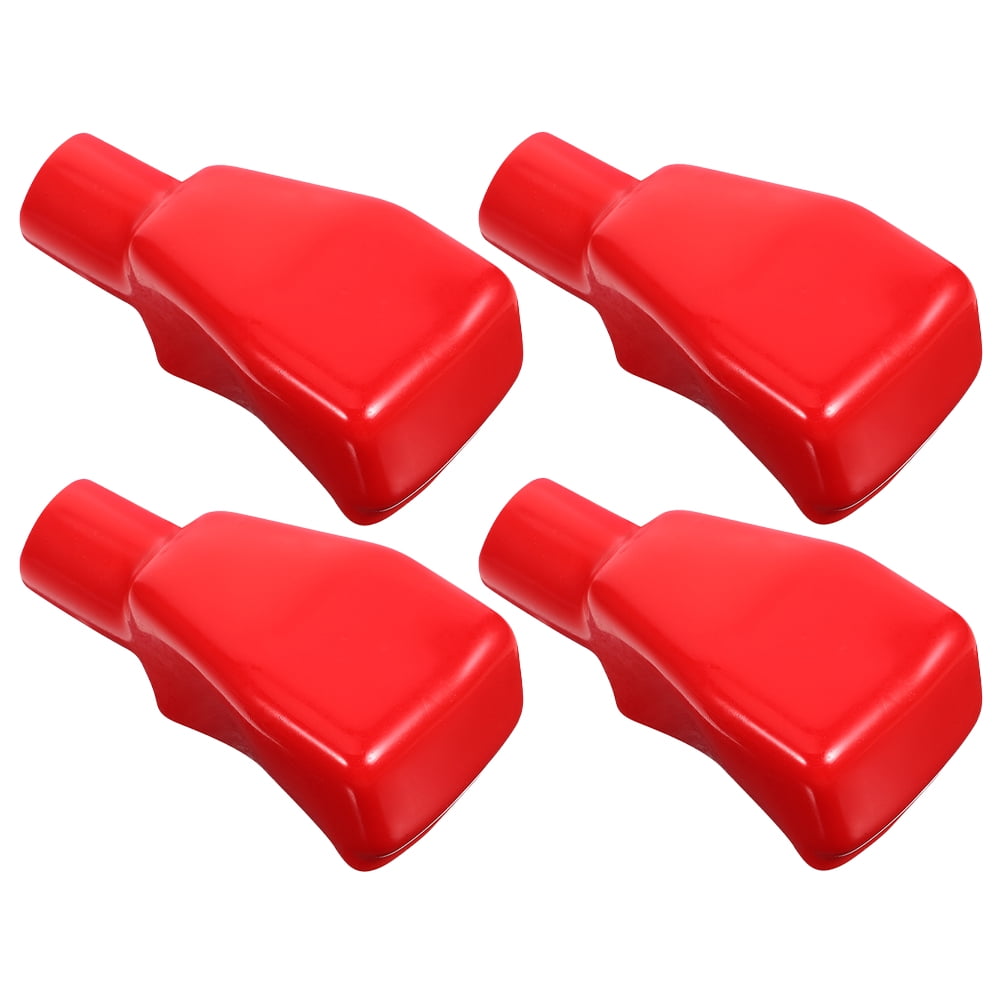 Homoyoyo Universal Red Rubber Battery Terminal Covers for Car Battery ...