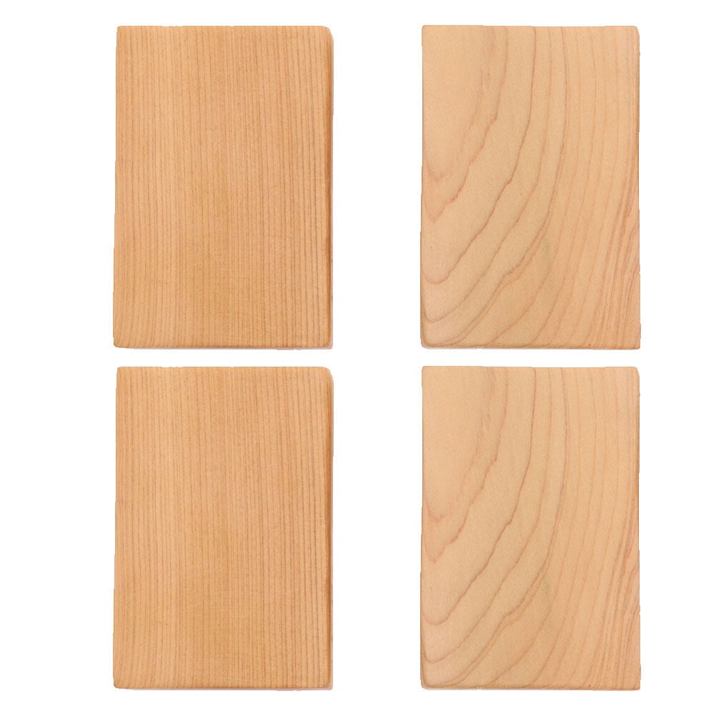 4 Pcs Thicken Wooden Block DIY Craft Cutout Smooth Wood Blocks for ...