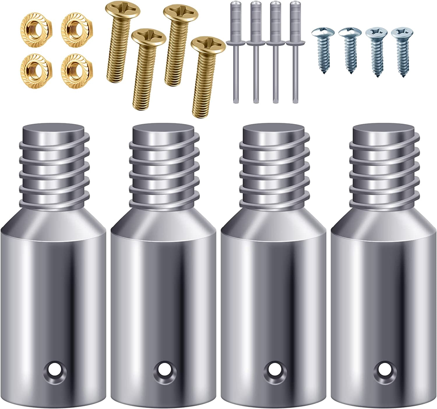 4 Pcs Threaded Tip Replacement Ultra Threaded Tip Repair Kit Mop Handle ...