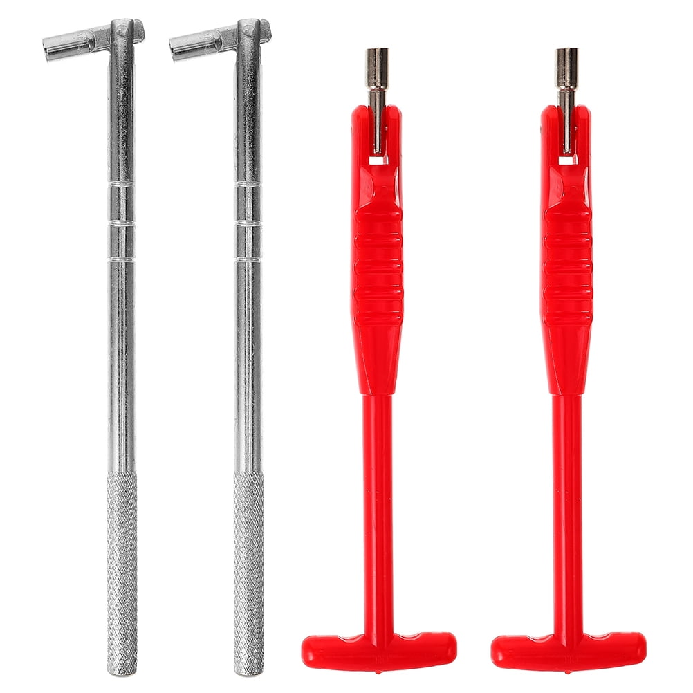 4 Pcs Tire Valve Tool Core Spanner Wrench Stem Installer Vacuum Nozzle ...
