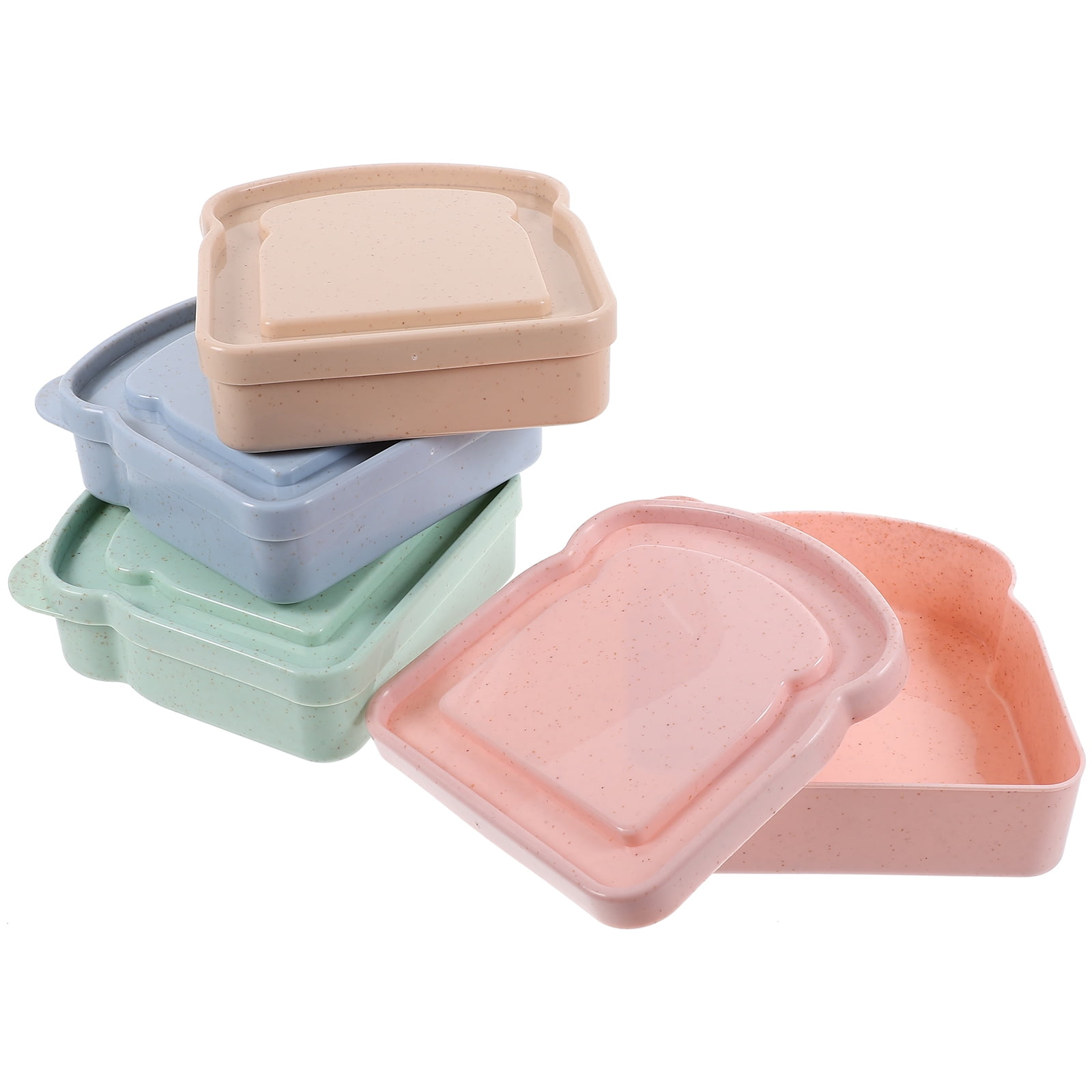 ONAPARTER 4 Pcs Toast Box Sandwich Containers Snacks Box Large ...