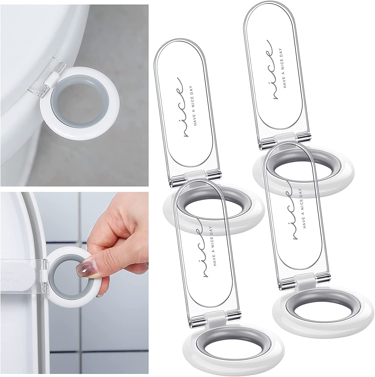 4 Pcs Toilet Lid Handle Lifter Toilet Seat Lifter Toilet Seat Lifter ...