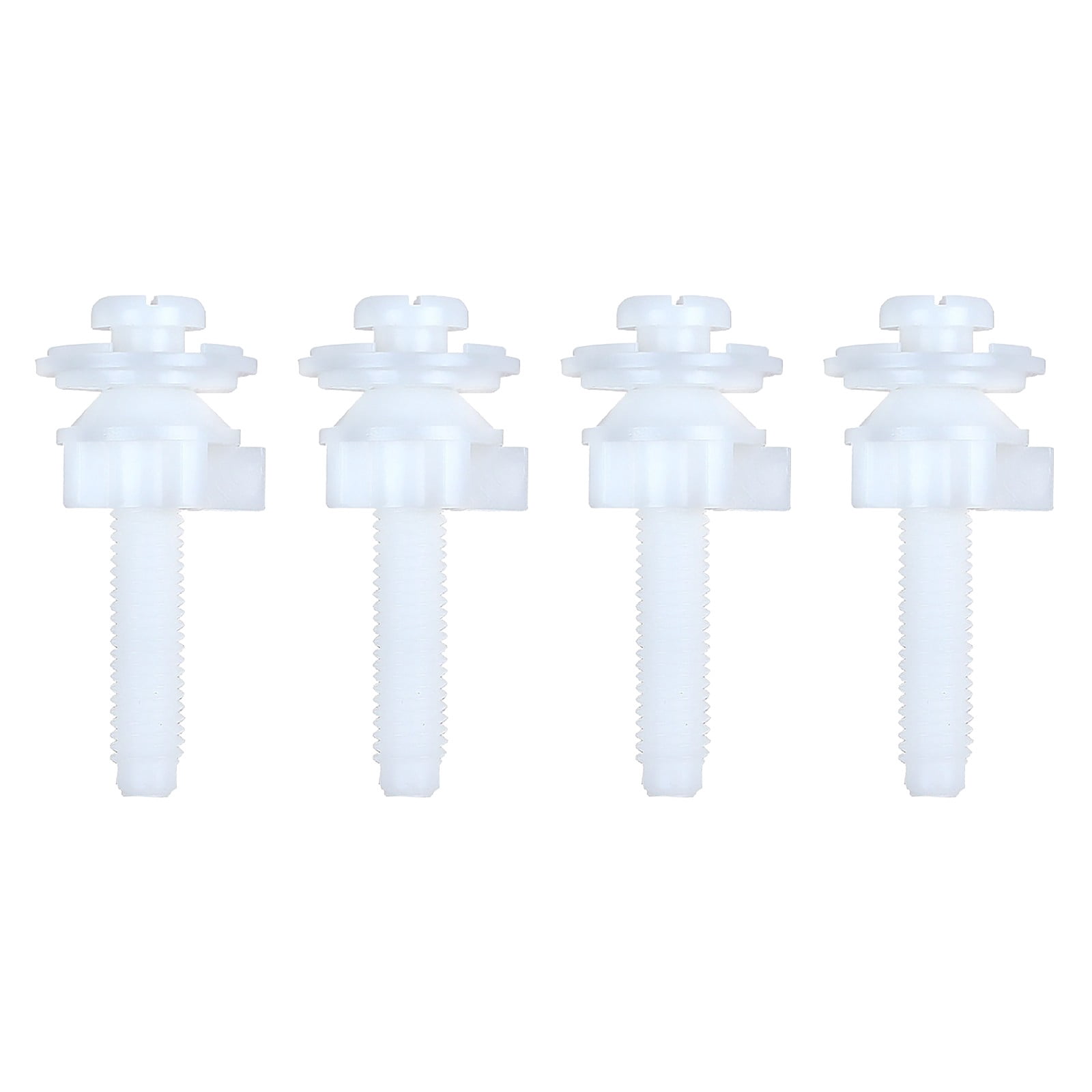 4 Pcs Toilet Seat Screws Replacement Kit, Plastic Bolts, Nuts And ...