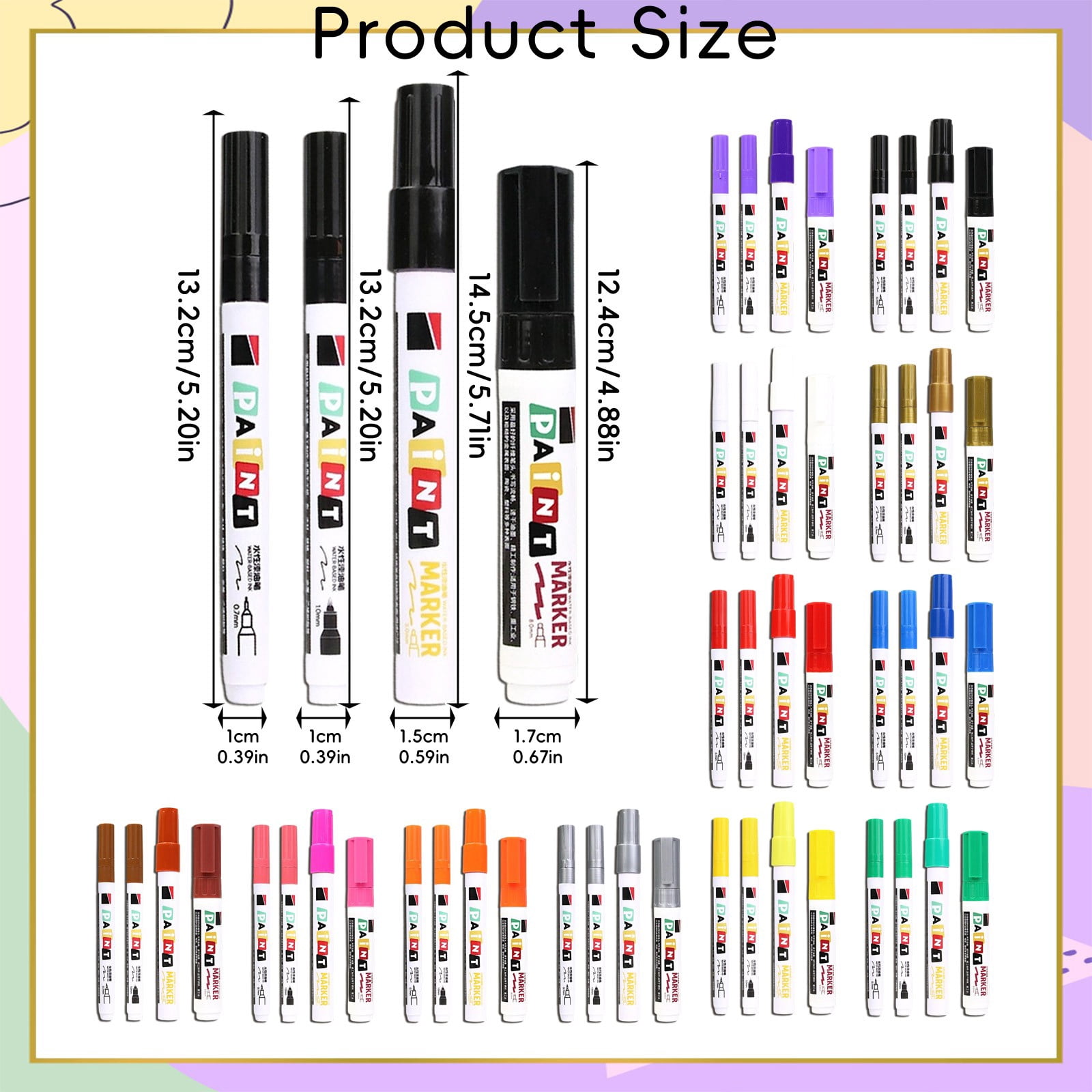 4 Pcs Tombstone Marker Pen, Waterproof Stone Repair Paint Pen, Stone ...