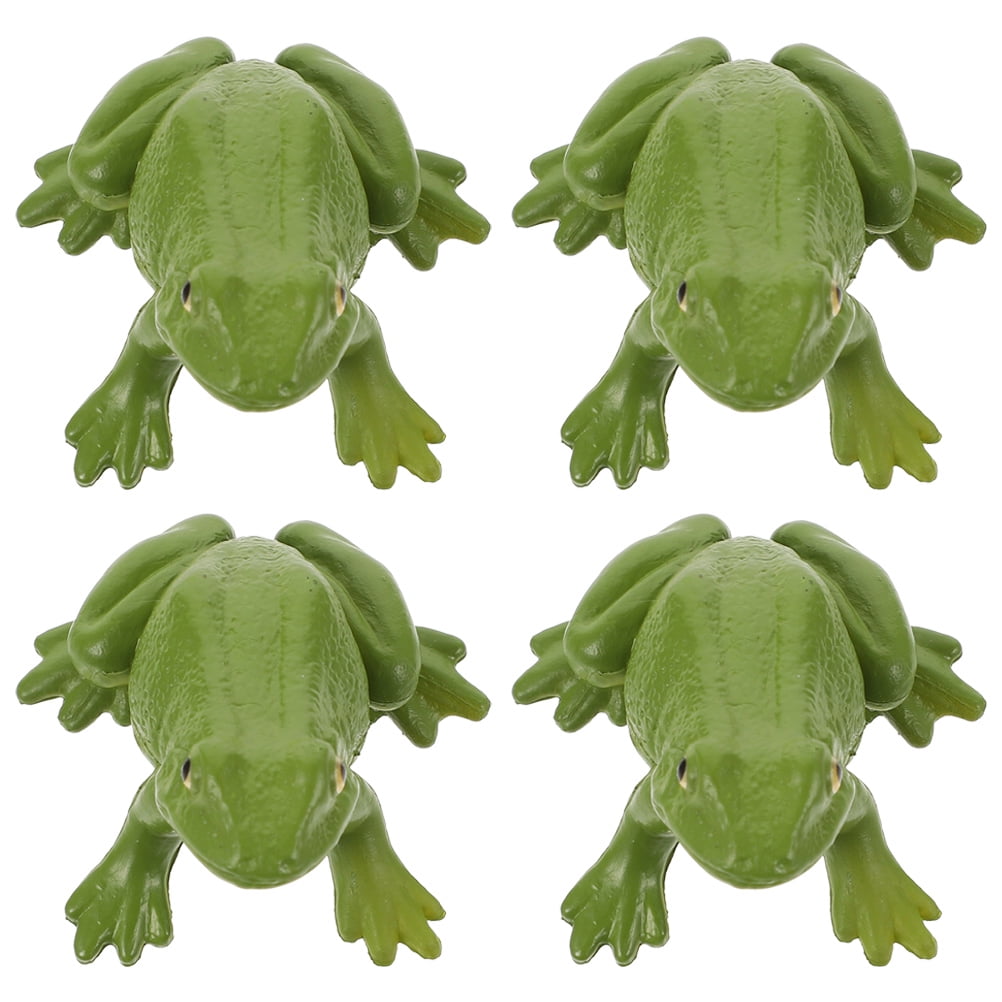 4 Pcs Toy Mini Flower Pot Realistic Frogs Model Children's Toys Animal ...