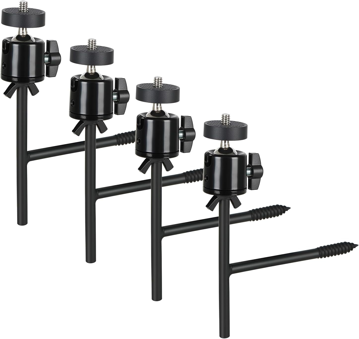 4 Pcs Trail Camera Tree Mounts, 1/4" X 20 "T Shape Screw Trail Camera ...