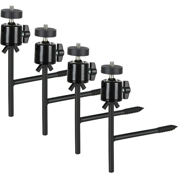 4 Pcs Trail Camera Tree Mounts, 1/4" X 20 "T Shape Screw Trail Camera ...