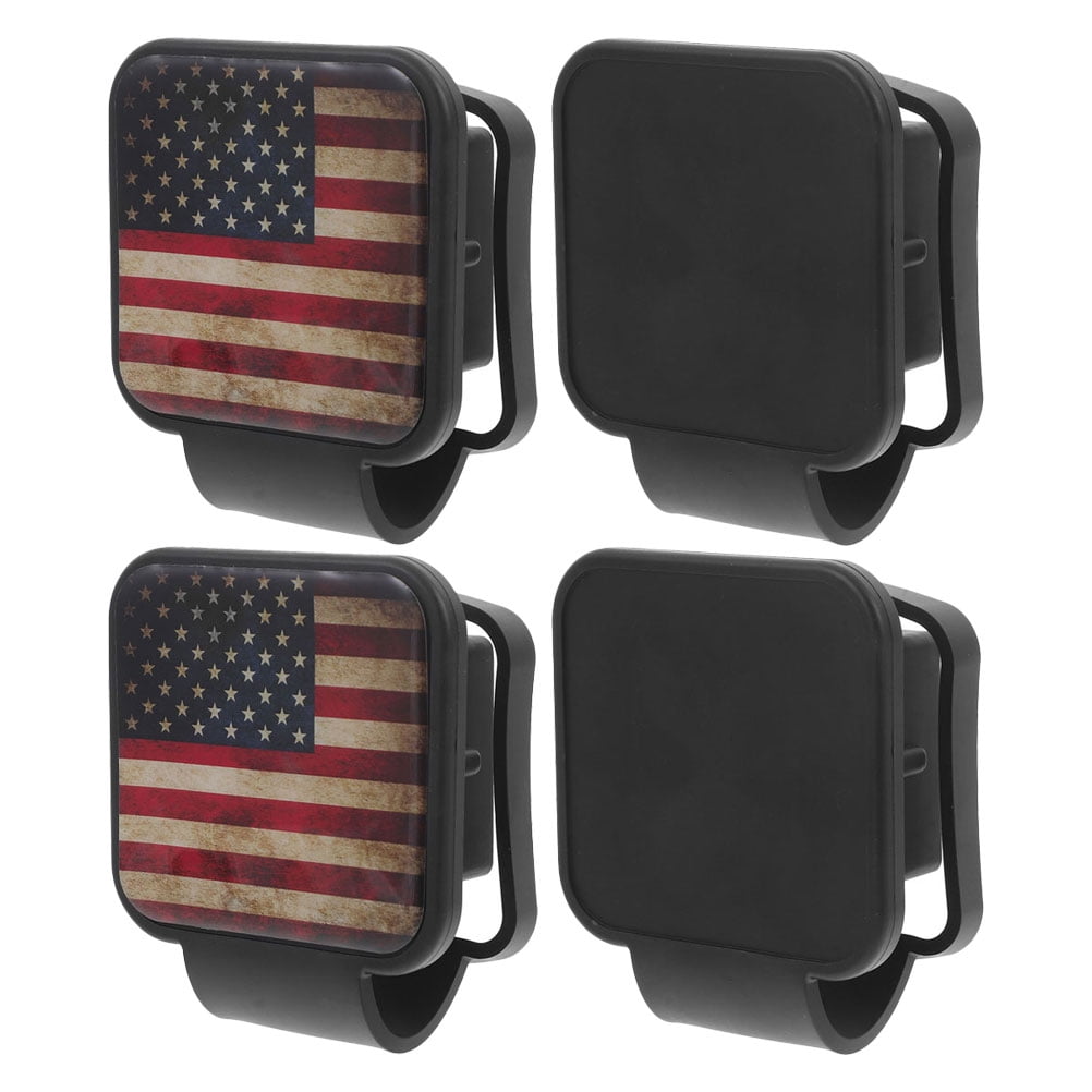 4 Pcs Trailer Hitch Cover Cars Hitch Cover for Trailer US Flag Hitch ...