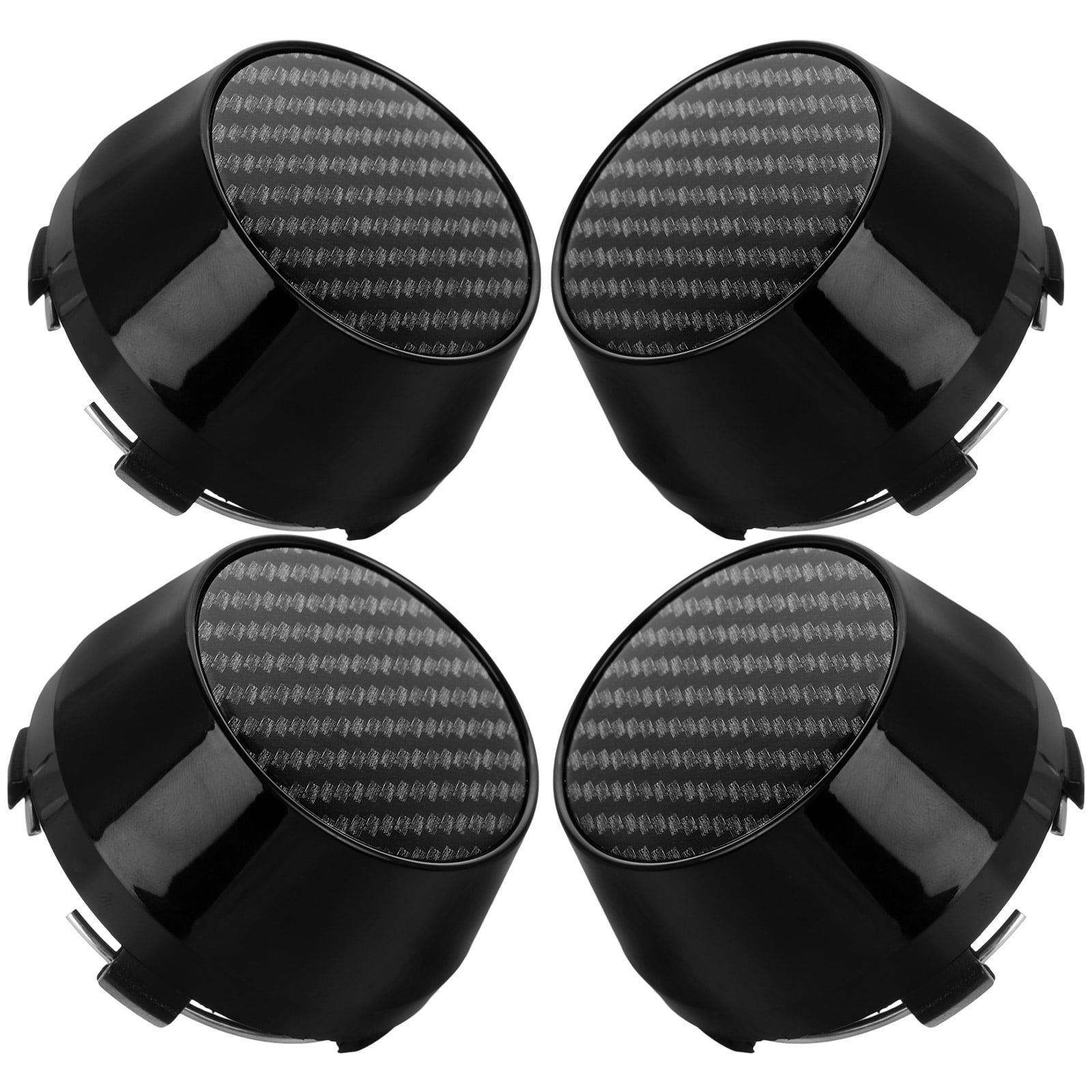 4 Pcs Trailer Wheel Center Caps Wheels Auto Covers Car Hub Black ...