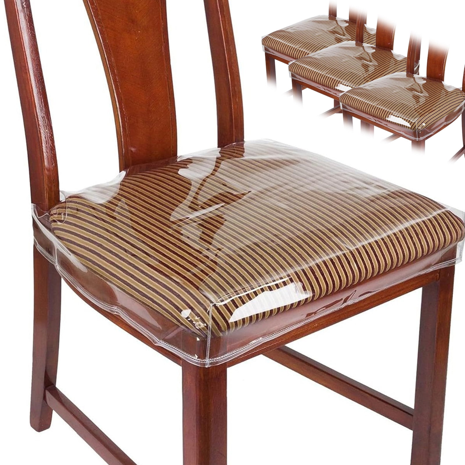 4 Pcs Transparent PVC Dinning Chair Covers Protectors Enduring Chair ...