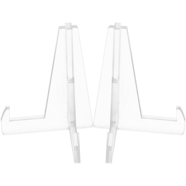 4 Pcs Transparent Show Racks Plate Display Racks Acrylic Saucer Display ...