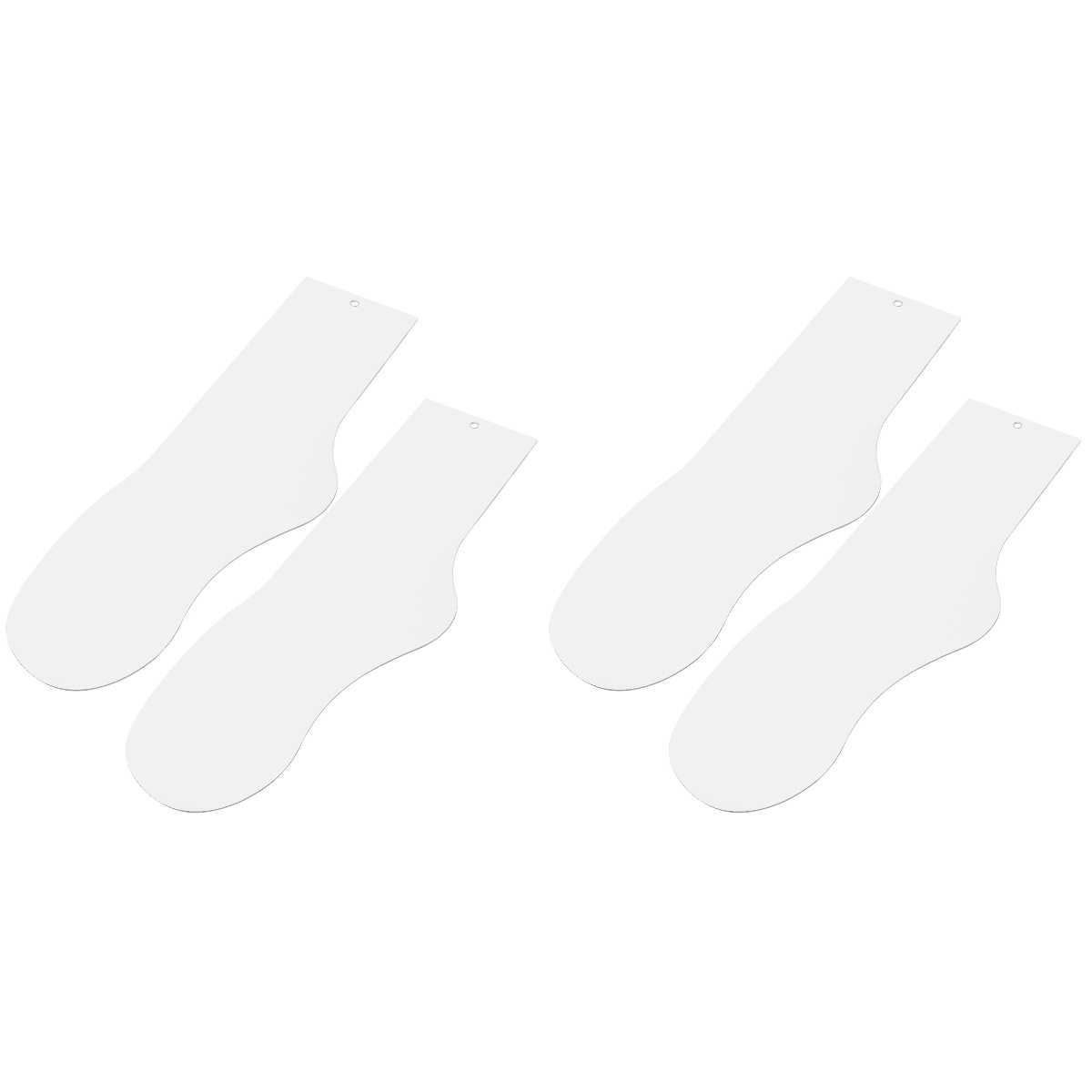 4 Pcs Transparent Sock Board Storage Hanger Hanging Display Stocking ...