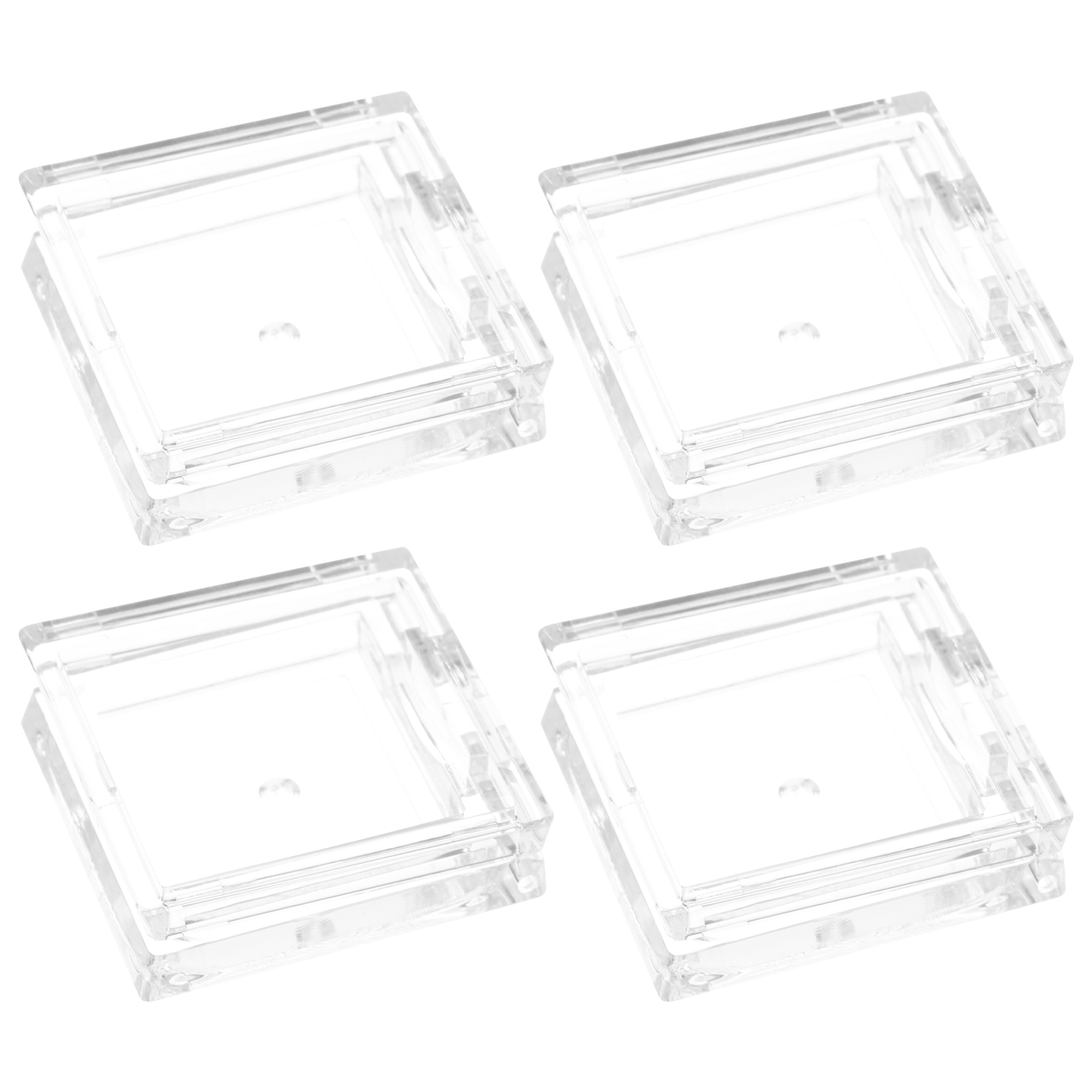 4 Pcs Transparent Square Mini Eyeshadow Box Small Magnetic Palette ...