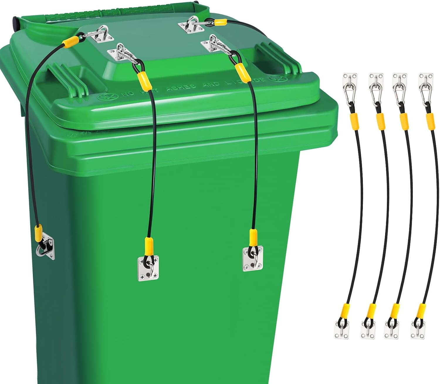 4 Pcs Trash Can Lid Lock for Animal, Bear Proof Trash Can Locks ...