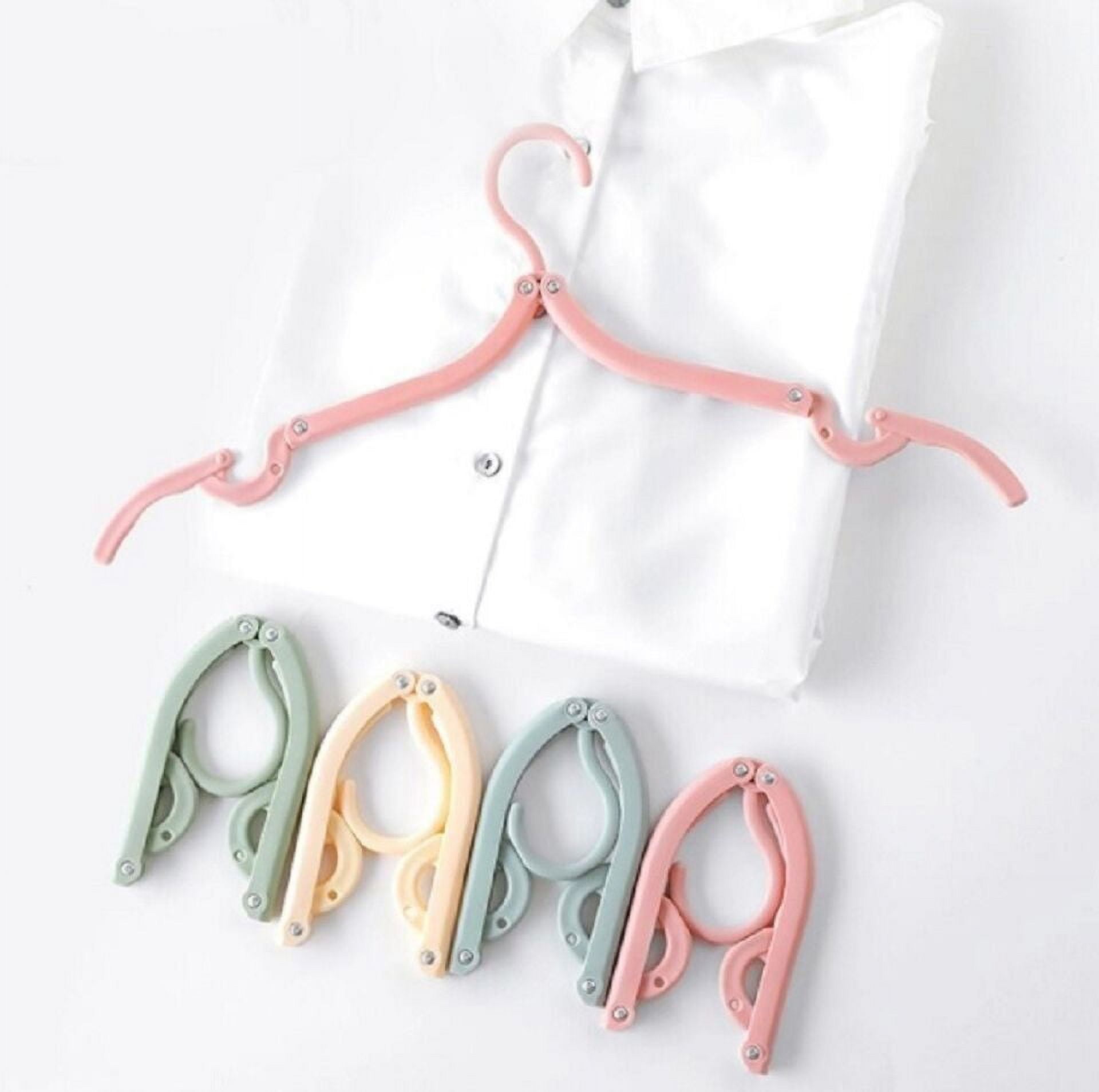 4 Pcs Travel Hangers Folding Hangers Portable Collapsible Clothes ...