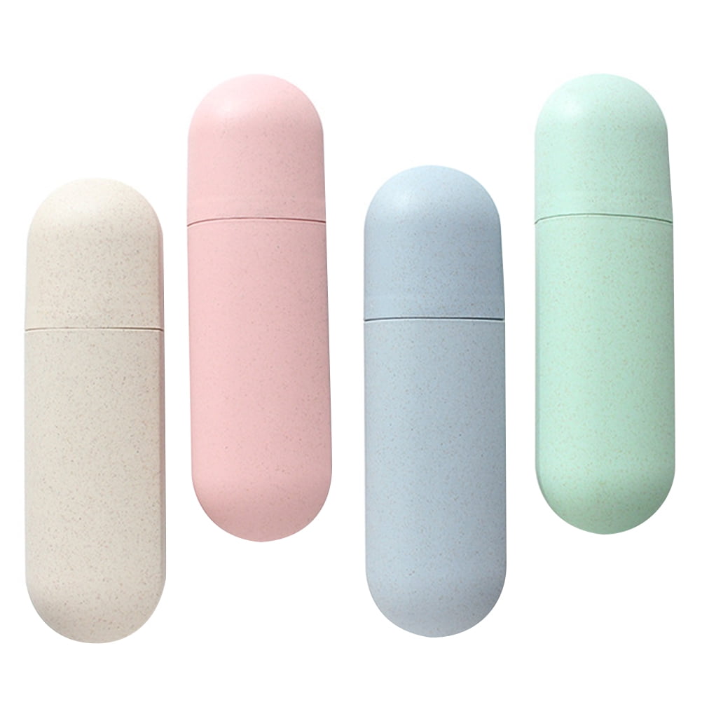 4 Pcs Travel Tooth Brush Portable Toothbrush Storage Toothpaste Case ...