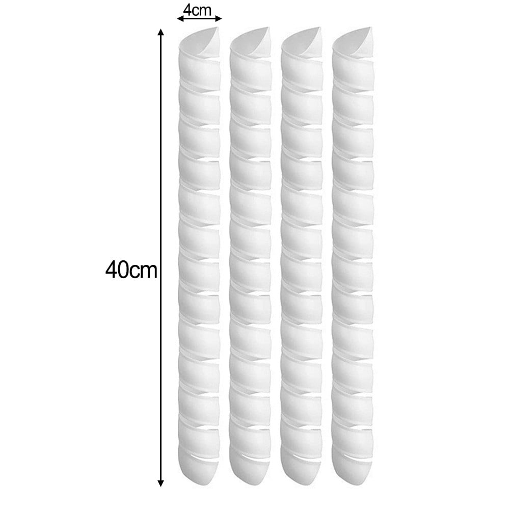 4 Pcs Tree Trunk Protect Plastic Spiral-Type Tree Guard 2 Size White ...