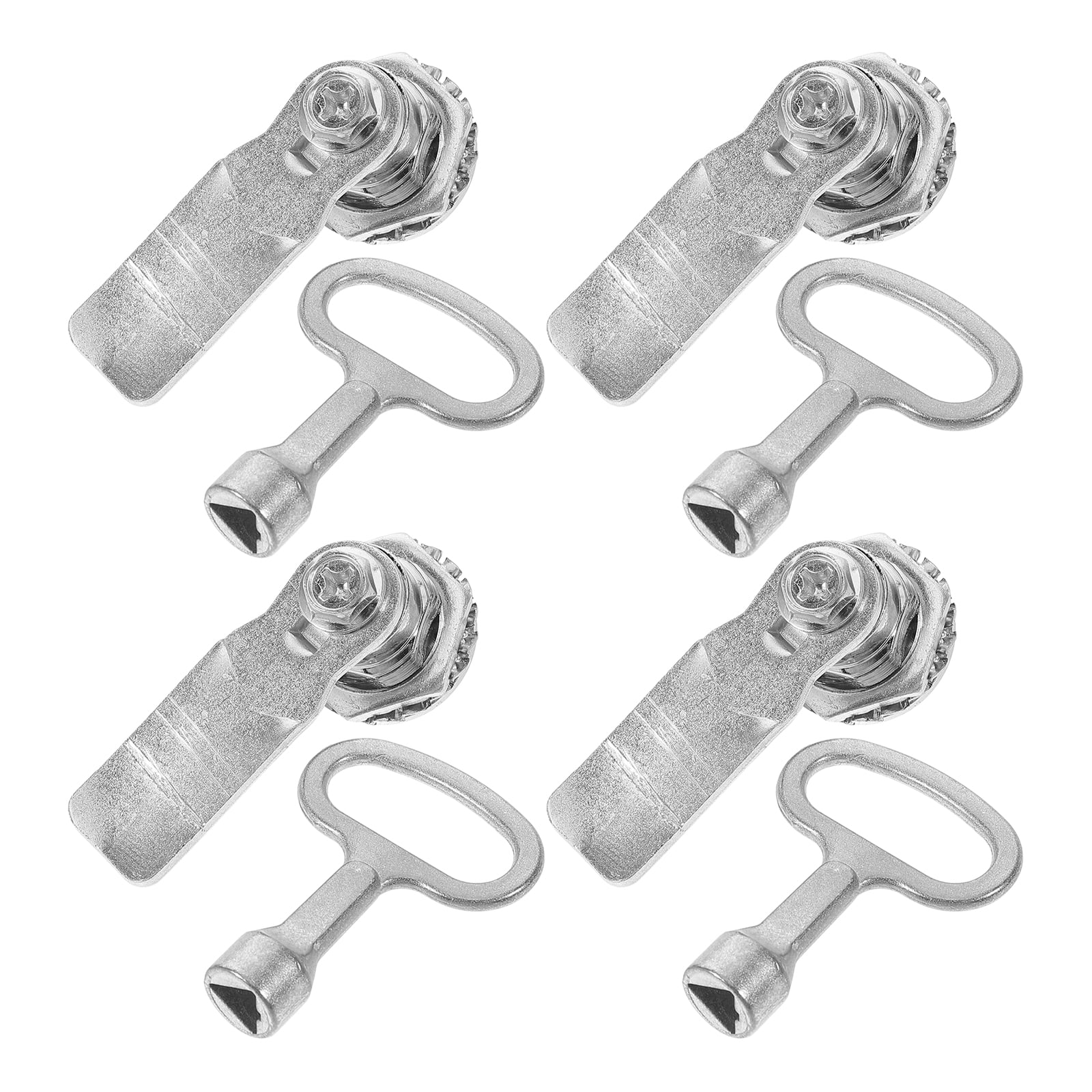 4 Pcs Triangle Key Trash Can Bin Metal Key Garbage Bin Lock Waste Bin ...