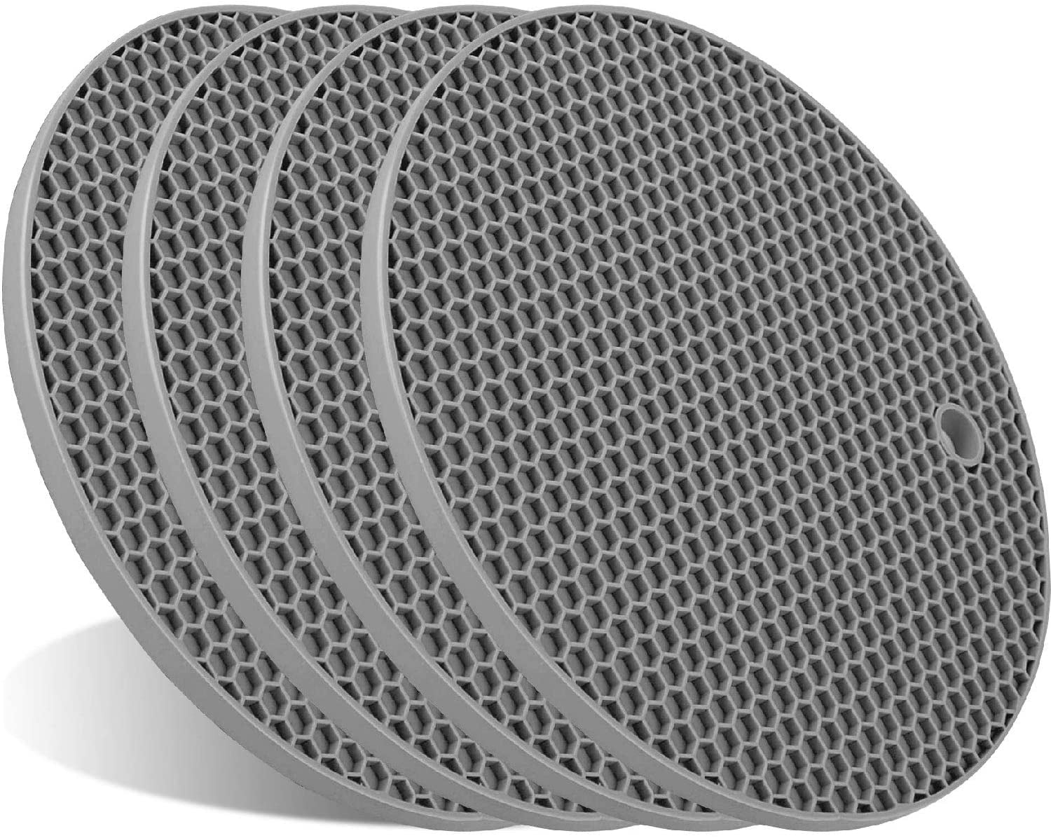 4 Pcs Trivets for Hot Dishes, Kitchen Heat Resistant Silicone Trivet ...