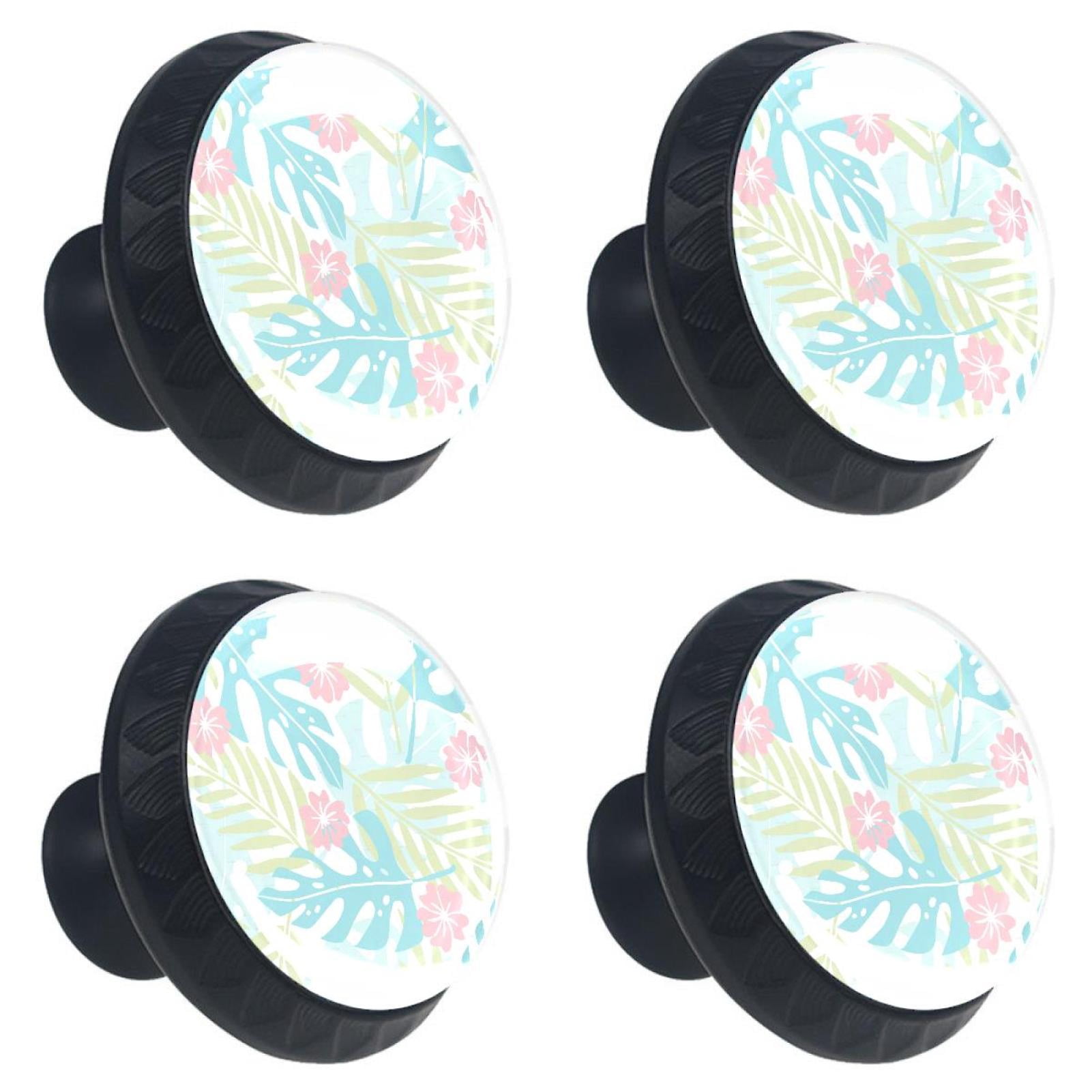 4 Pcs Tropical Leaves Knobs for Kitchen Cabinet Cupboard Dresser ...