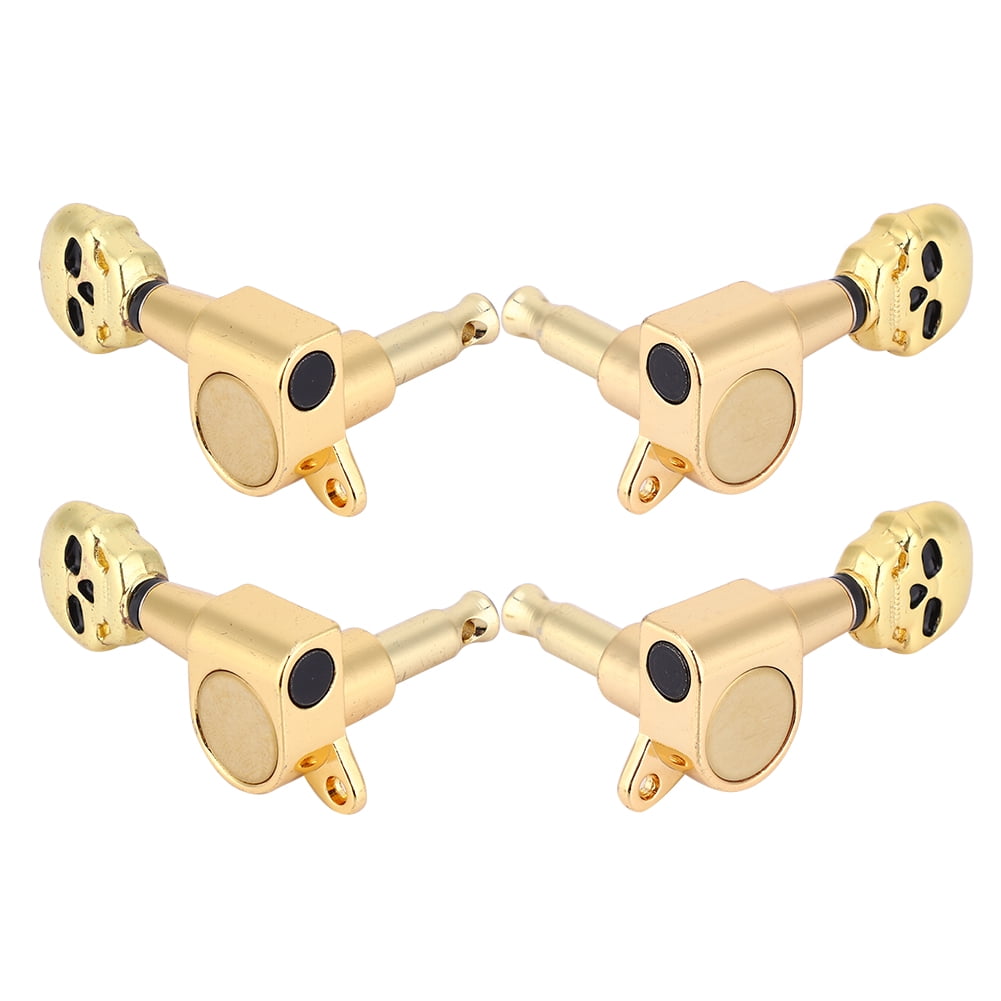 4 Pcs Tuning Peg Golden Skull Shaped Ukulele Machine Head String Tuner ...