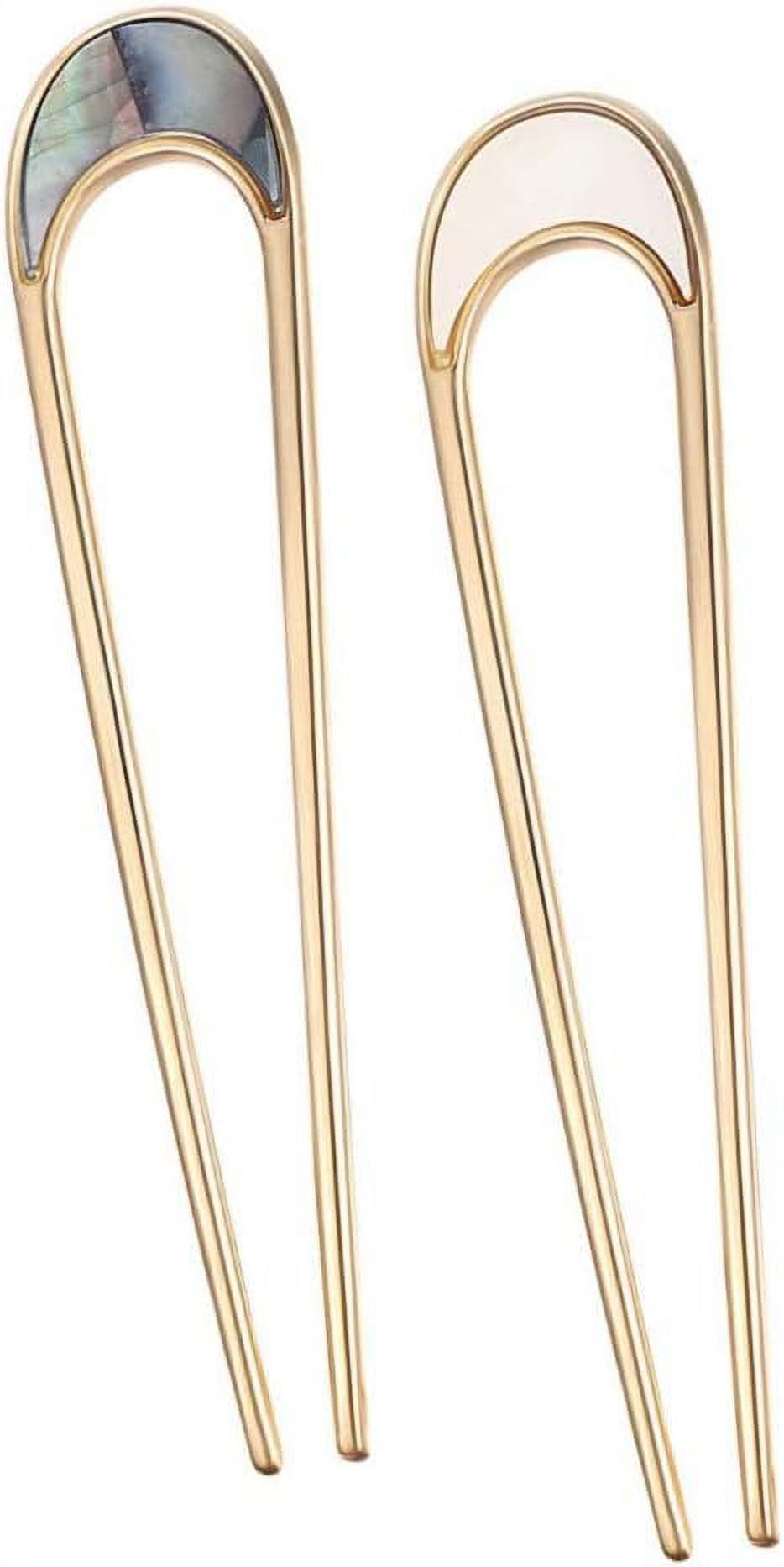 4 Pcs U-Shape Hair Sticks, Metal Hair Fork Vintage Hair Stick Hair Pins ...