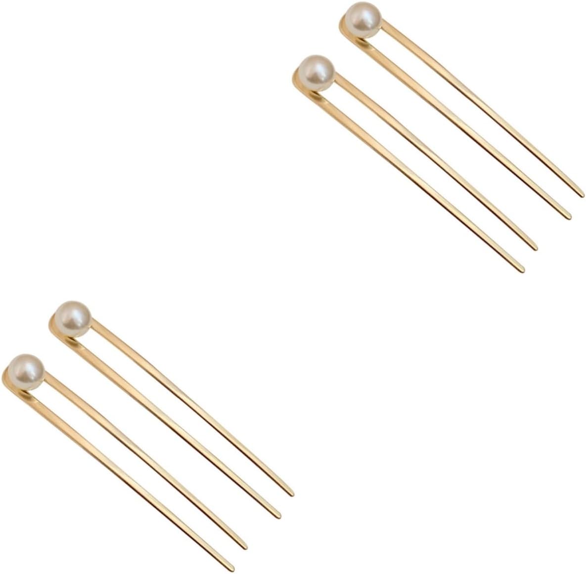 4 Pcs U Shaped Hairpin Girls Hair Sticks for Women Bridal Hair Fork ...