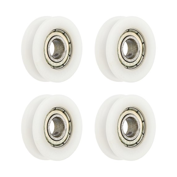 4 Pcs U Type Groove Nylon Plastic Guide Bearing 6x22x7mm, U Type Pulley ...