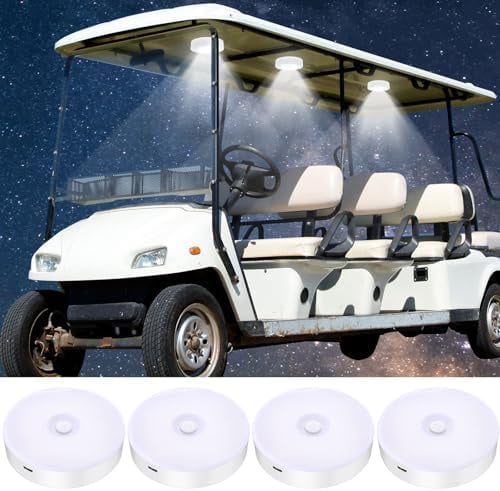 4 Pcs Universal Golf Cart Dome Light LED Golf Cart Roof Lights USB ...