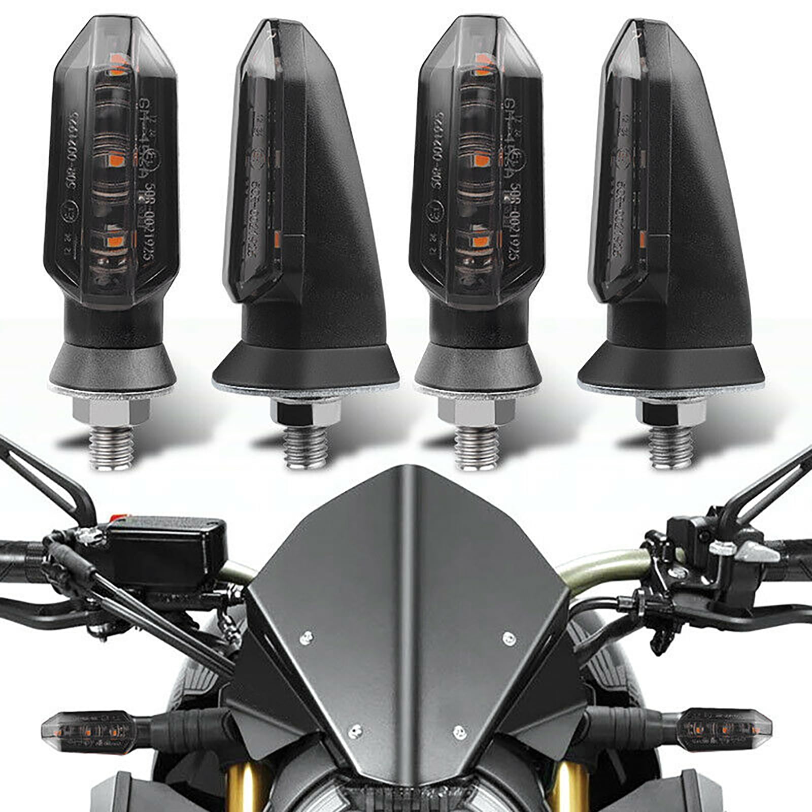 4 Pcs Universal Motorcycle Turn Signals 3led High-brightness Front Rear ...