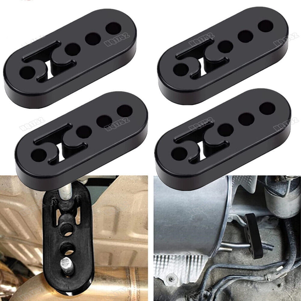 4 Pcs Universal Polyurethane PU Exhaust Rubber Reinforced Exhaust ...