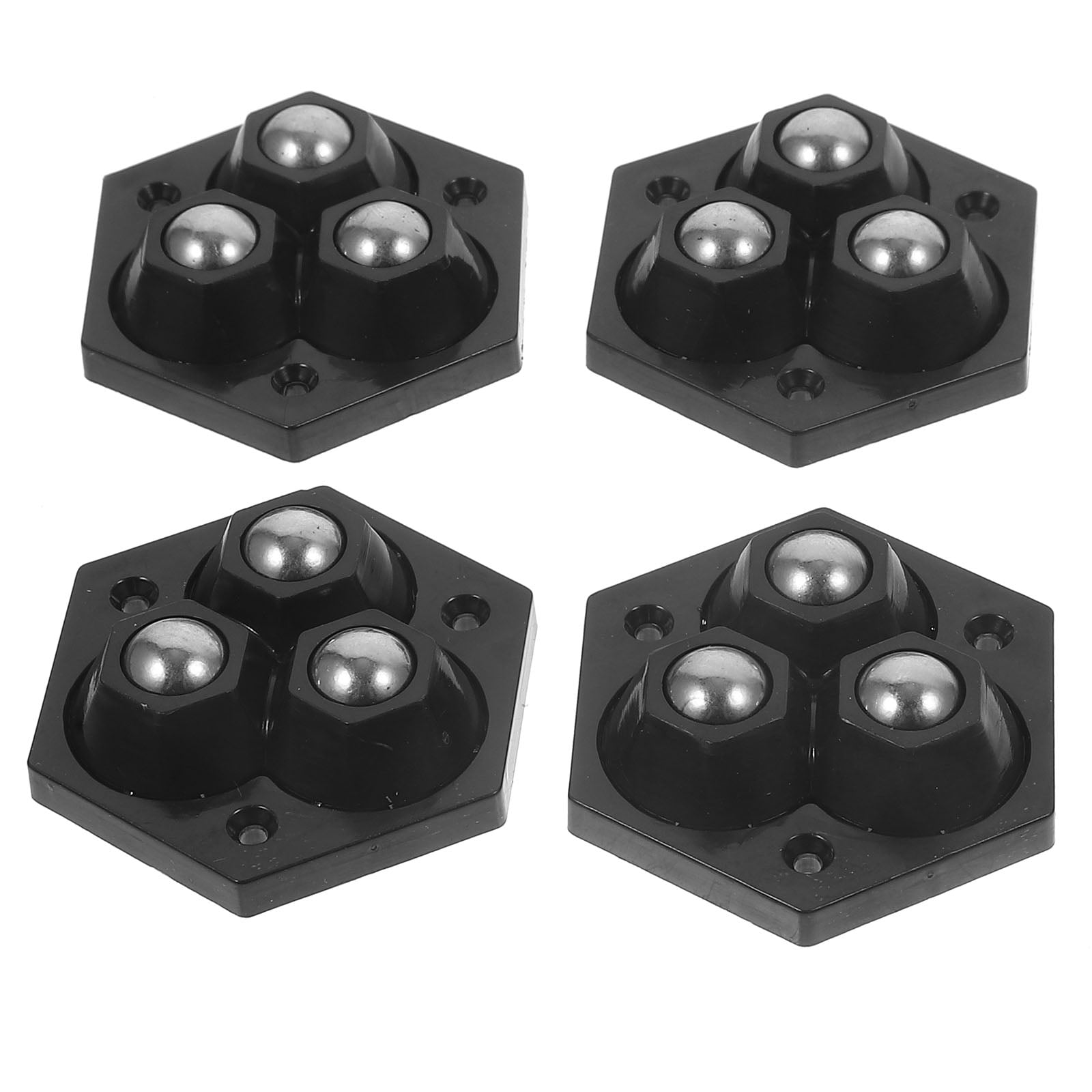 4 Pcs Universal Wheel Trash Can Mini Casters Stick on Wheels Rollers ...