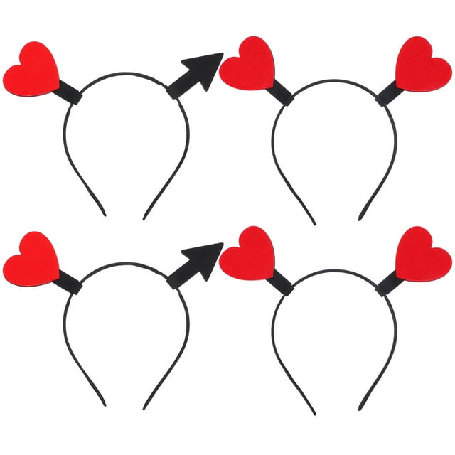 4 Pcs Valentine's Day Headband Bridal Hair Accessories Wedding Bands ...