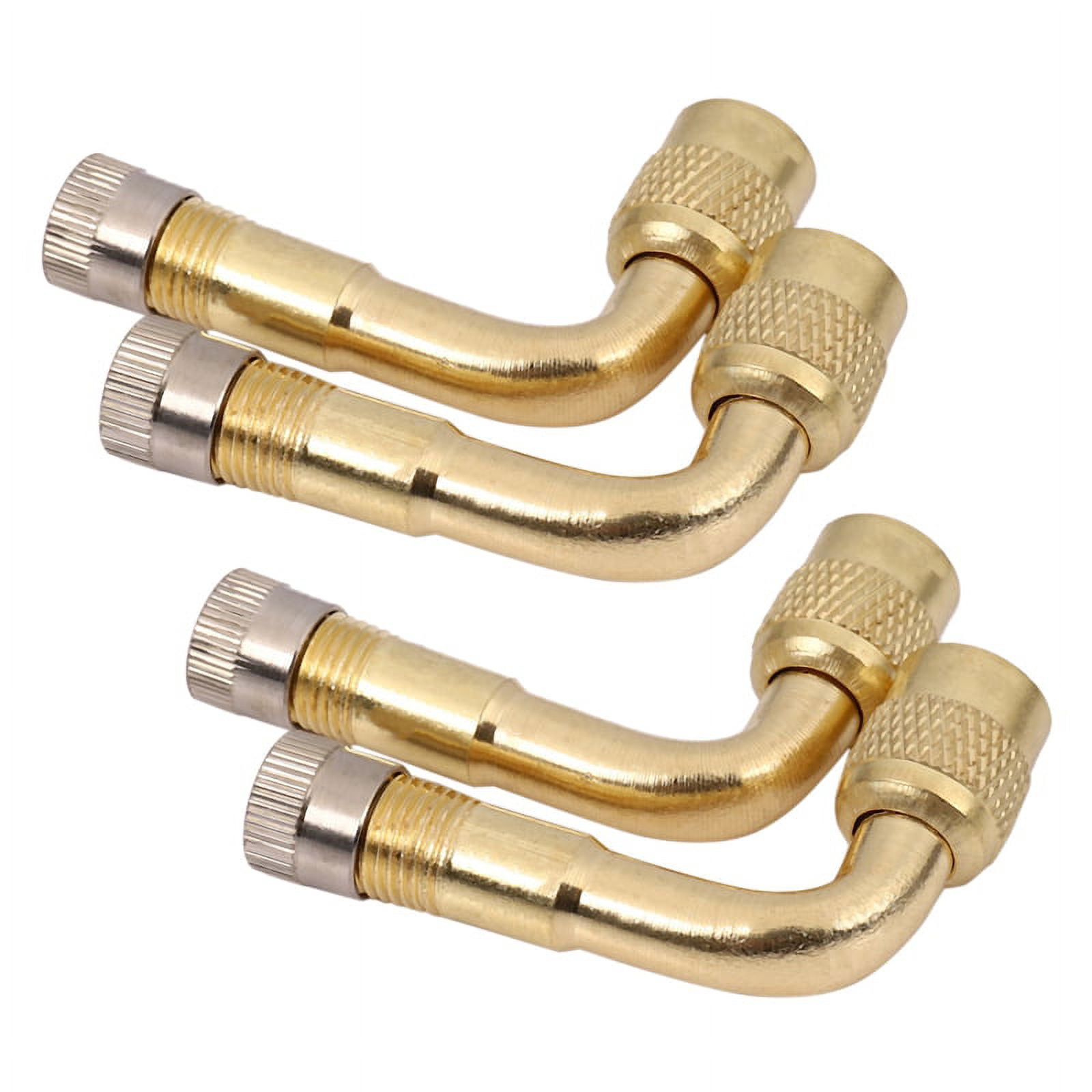4 Pcs Valve Extension Valve Tire Brass 90 Degree Universal for Truck ...