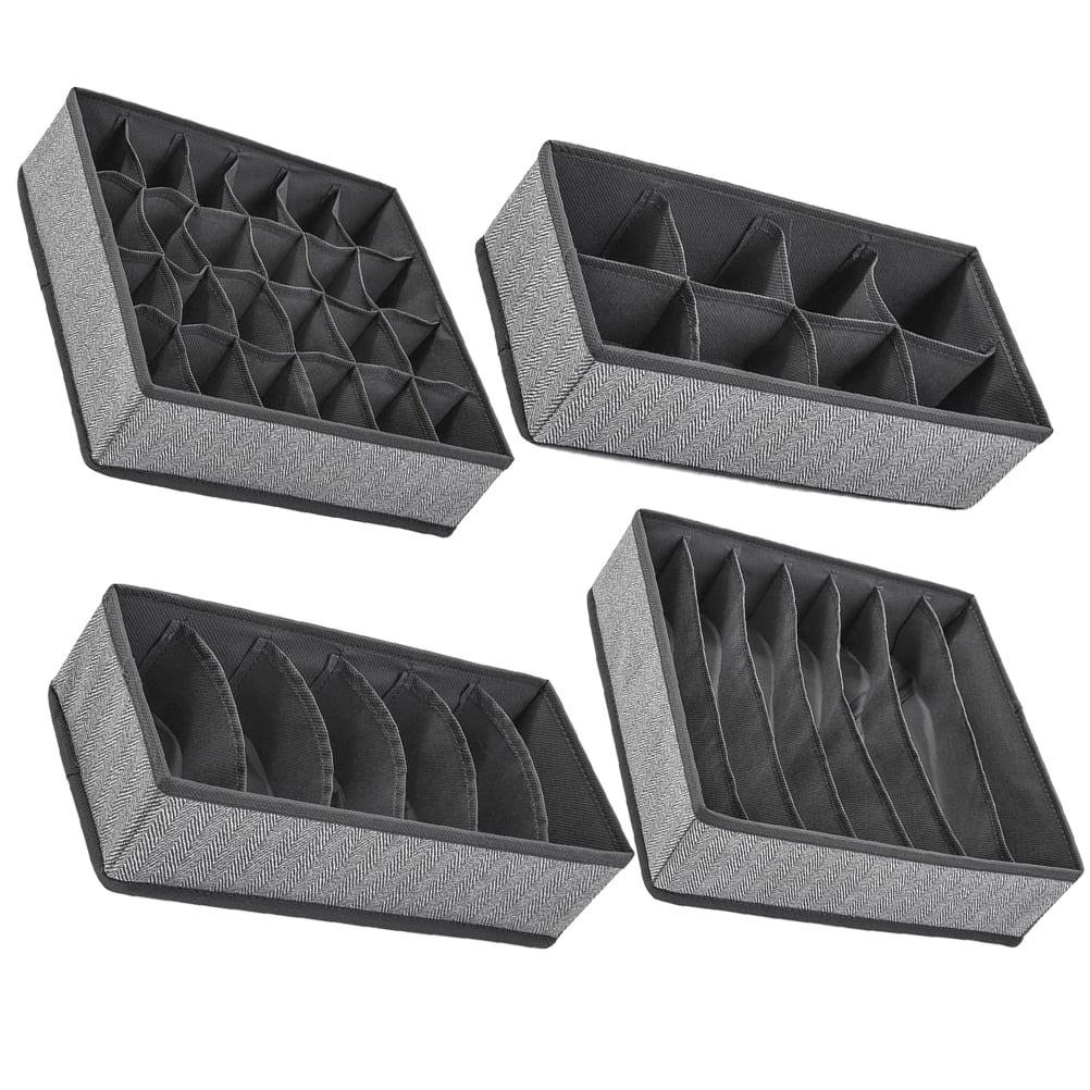 4 Pcs Vanity Table Collapsable Storage Bins Practical Drawer Organizers ...